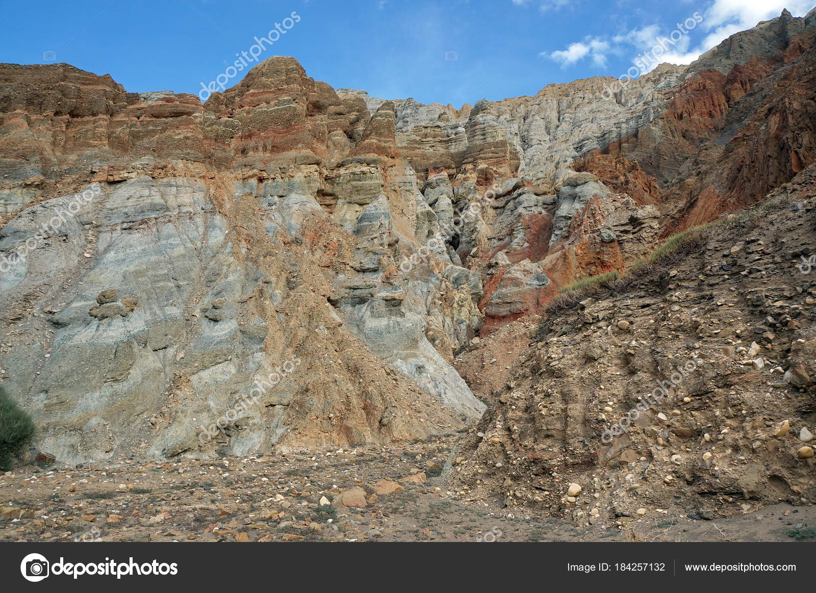 Beautiful Mountain Relief Formed Weathering Chusang Upper Mustang Nepal ...