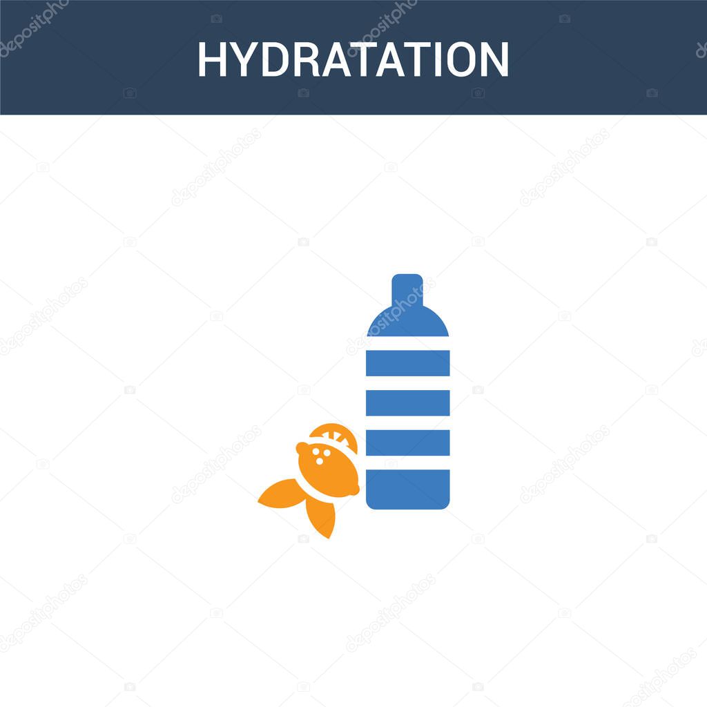 dos icono de concepto de hidratación de color vector. 2 ilustración ...