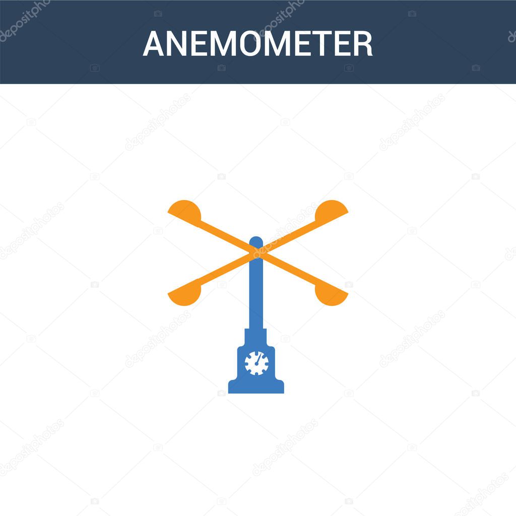 dos colores icono de vector concepto de anemómetro. 2 color Anemómetro ...