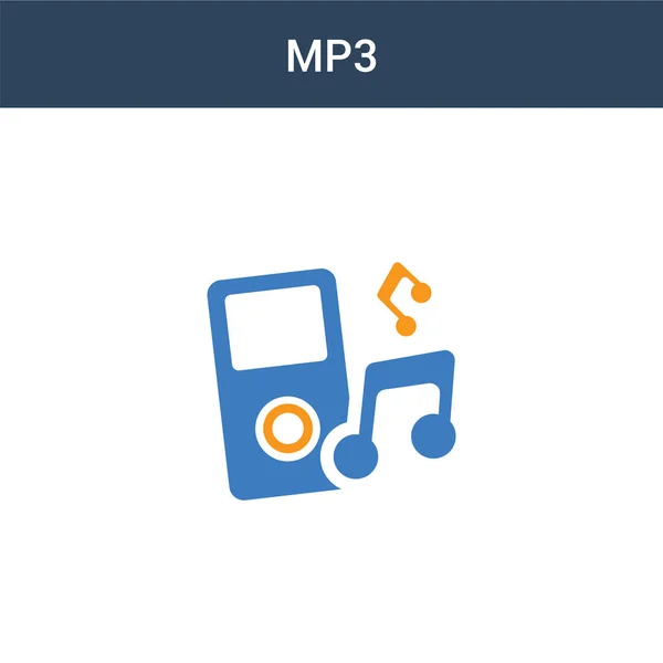 Two Colored Melody Concept Vector Icon Color Melody Vector Illustration ...