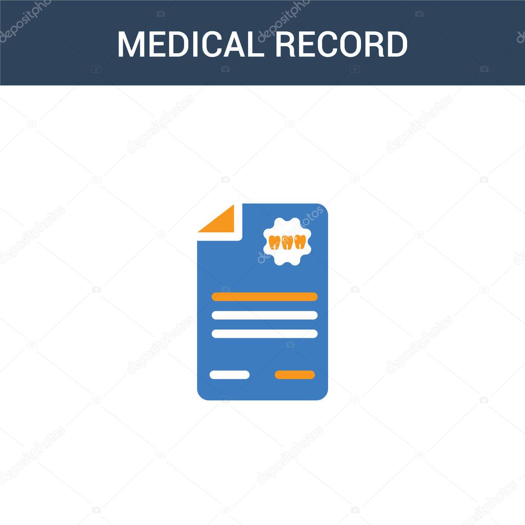 dos iconos de vectores de registro médico de color. 2 ilustración de ...