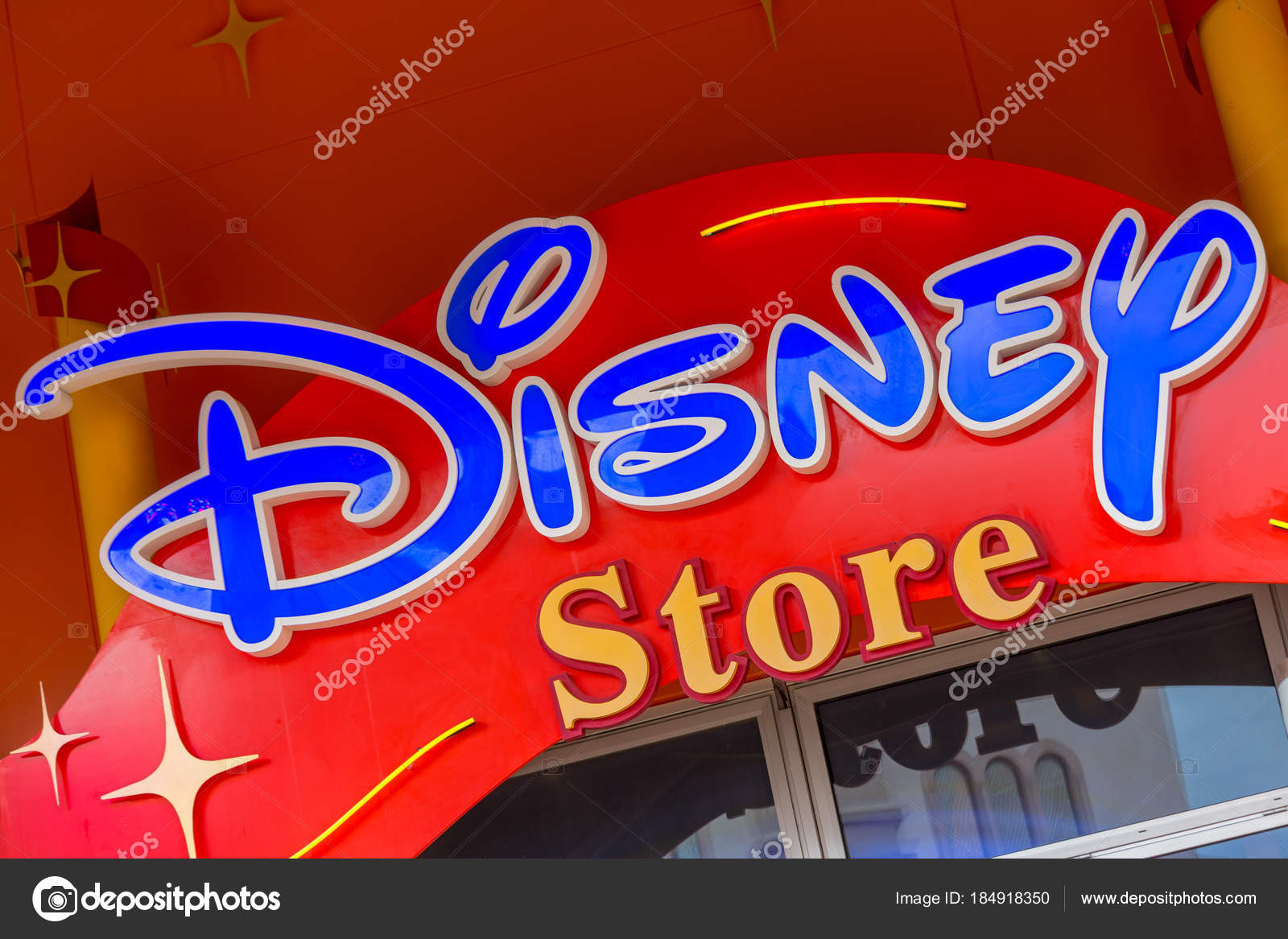 Disney Store label outside shop ocated in the disney village – Stock ...