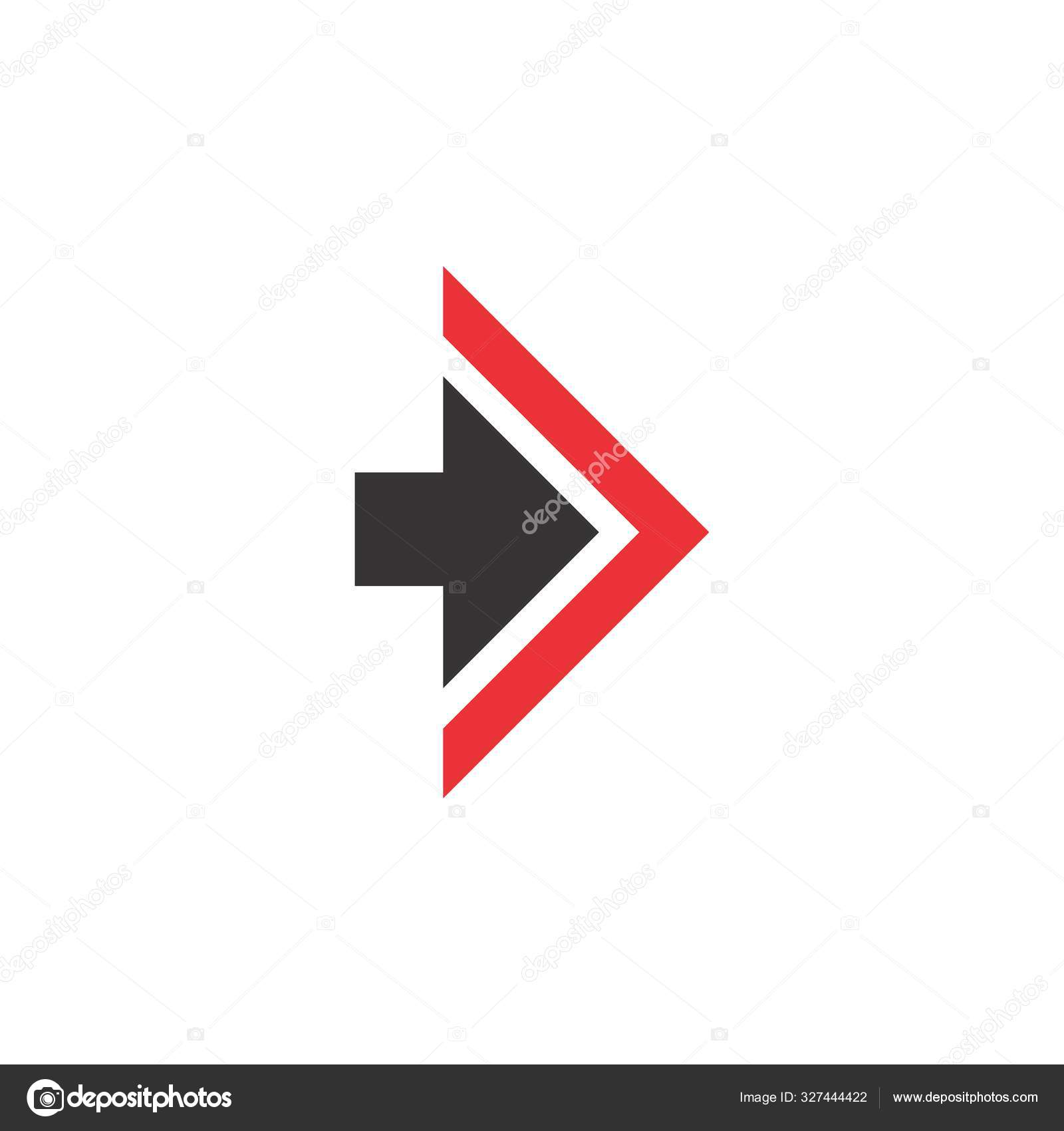Right direction arrow logo design vector Stock Vector Image by ...