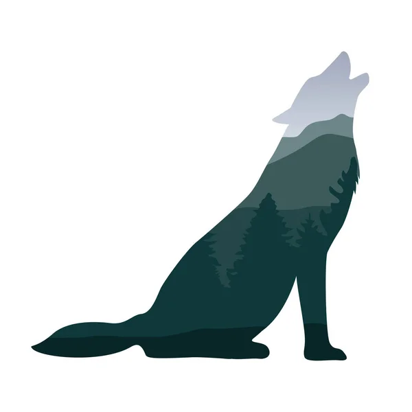 Howling Coyote Silhouette