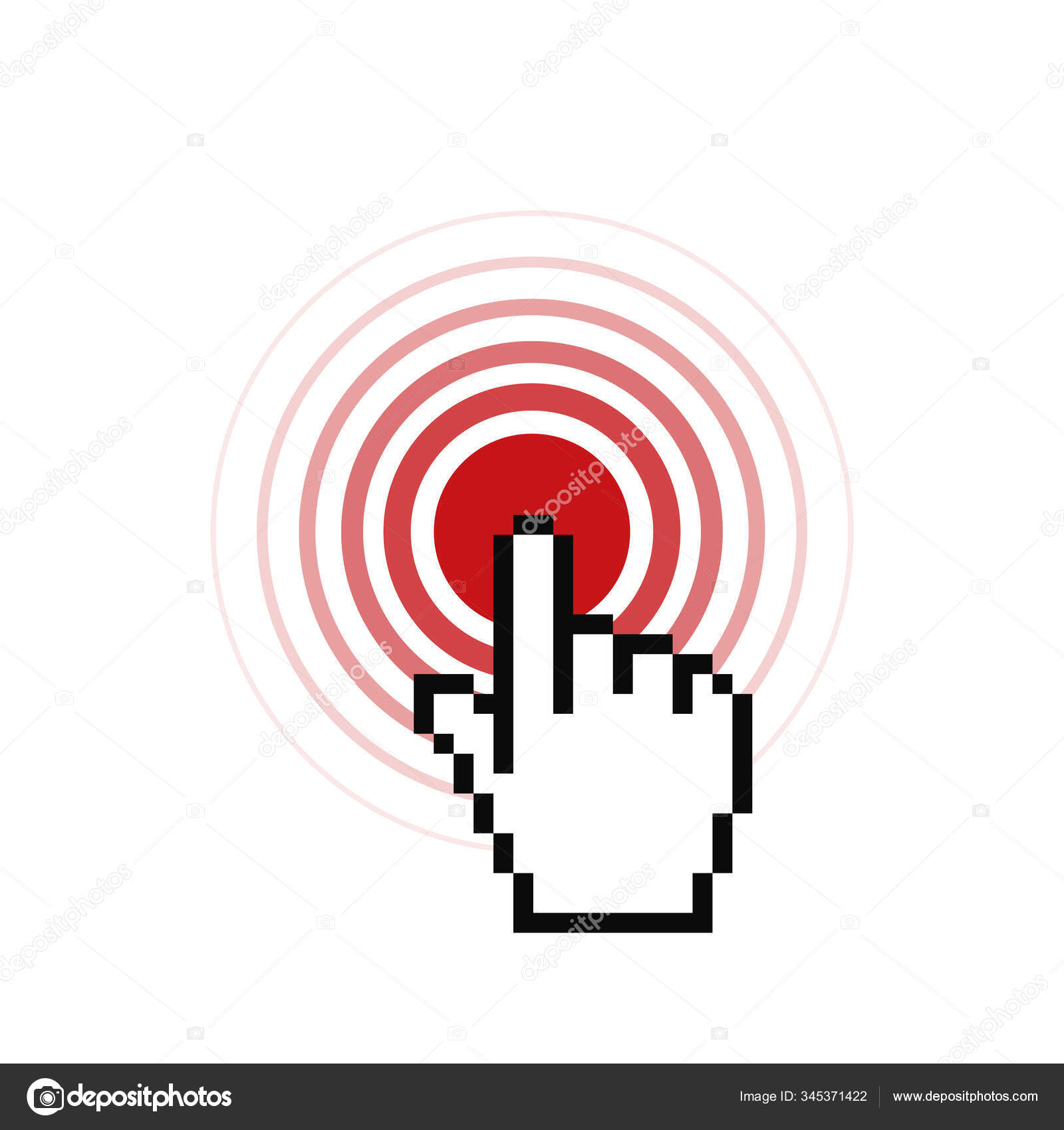 Cursor touch symbol icon on white background Stock Vector by ...