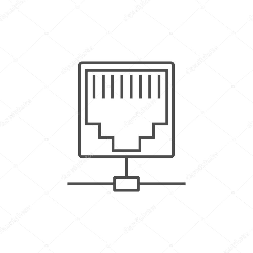Ethernet line icon — Stock Vector © Pixelalex #151672156