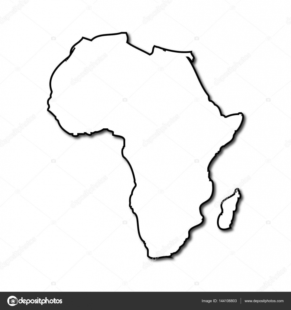 Africa Map with Shadow Stock Vector Image by ©Mark86 #144106803
