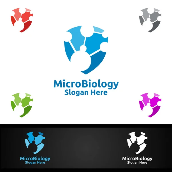 Micro Science Research Lab Logo Microbiology Biotechnology Chemistry ...