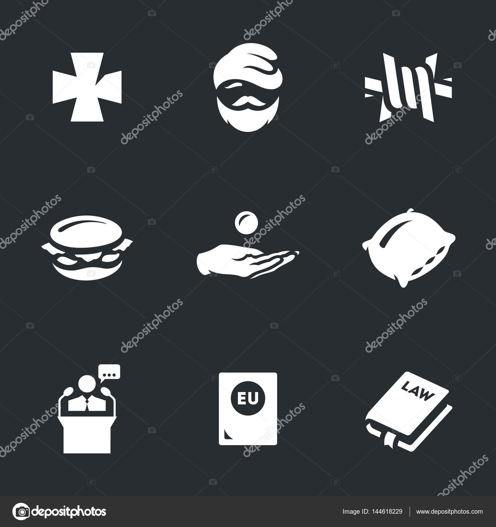 Vector Set of Refugee Icons. Stock Vector by ©steinar14 144618229