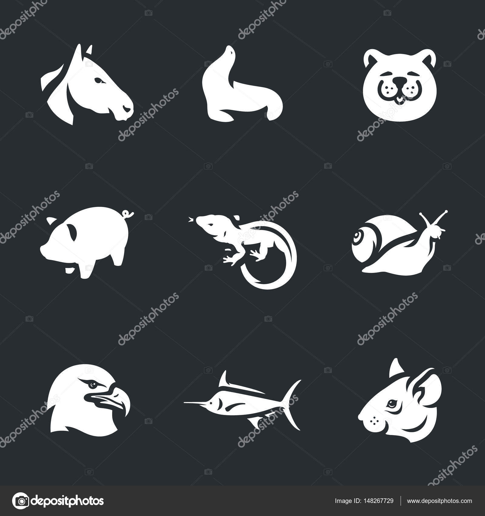 Vector Set of Animals Icons. Stock Vector by ©steinar14 148267729