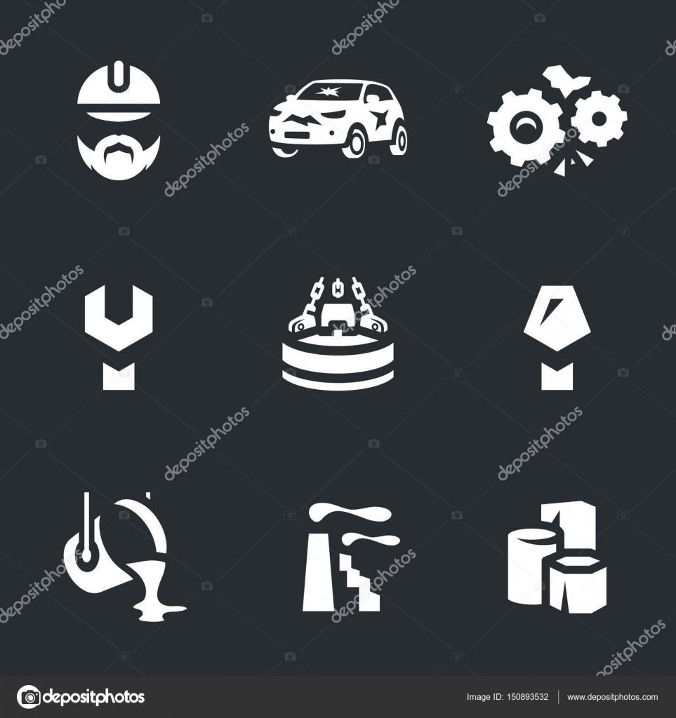 Vector Set of Scrap processing Icons. Stock Vector by ©steinar14 150893532