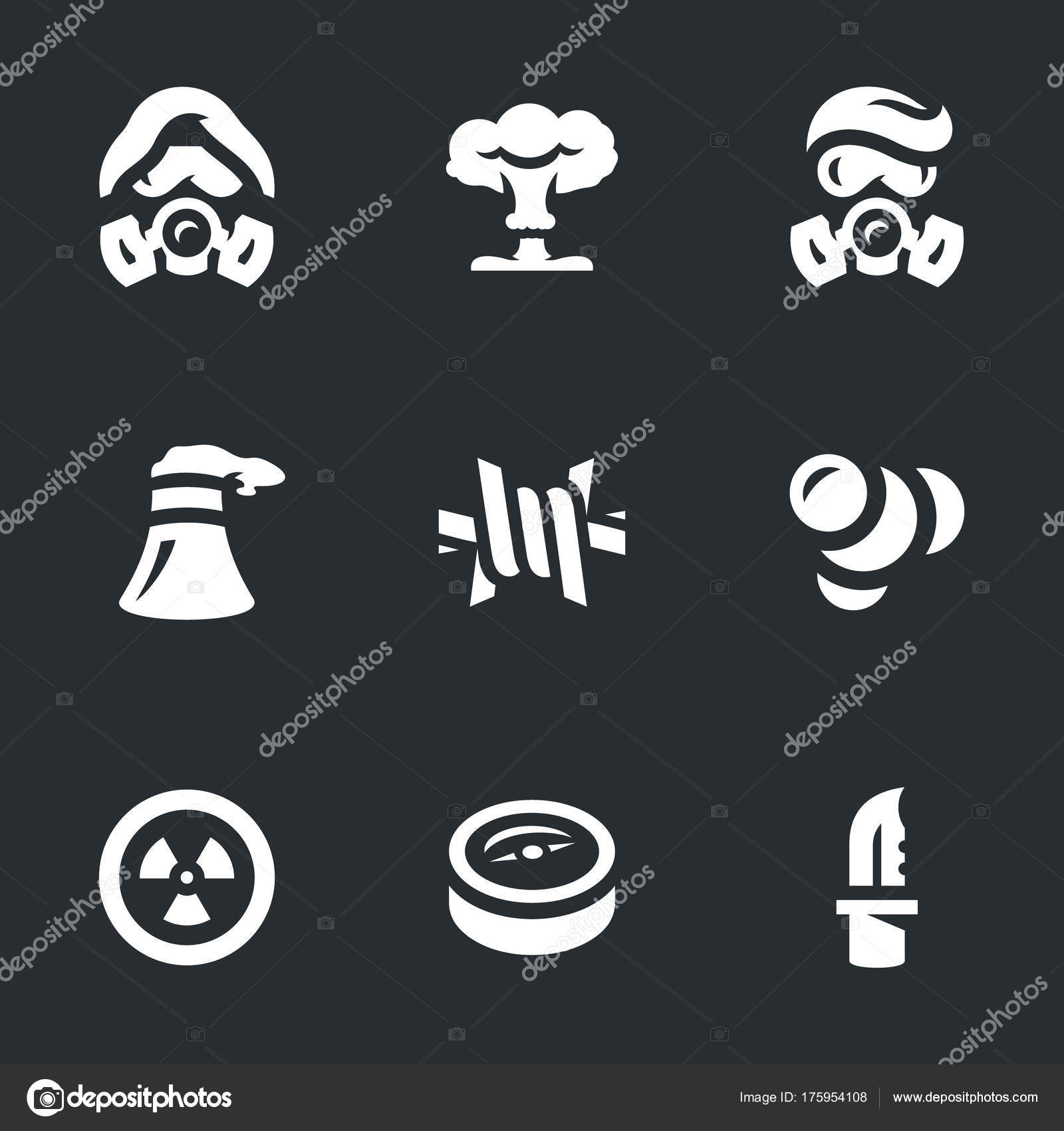 Vector Set of Post-apocalypse Icons. Stock Vector by ©steinar14 175954108