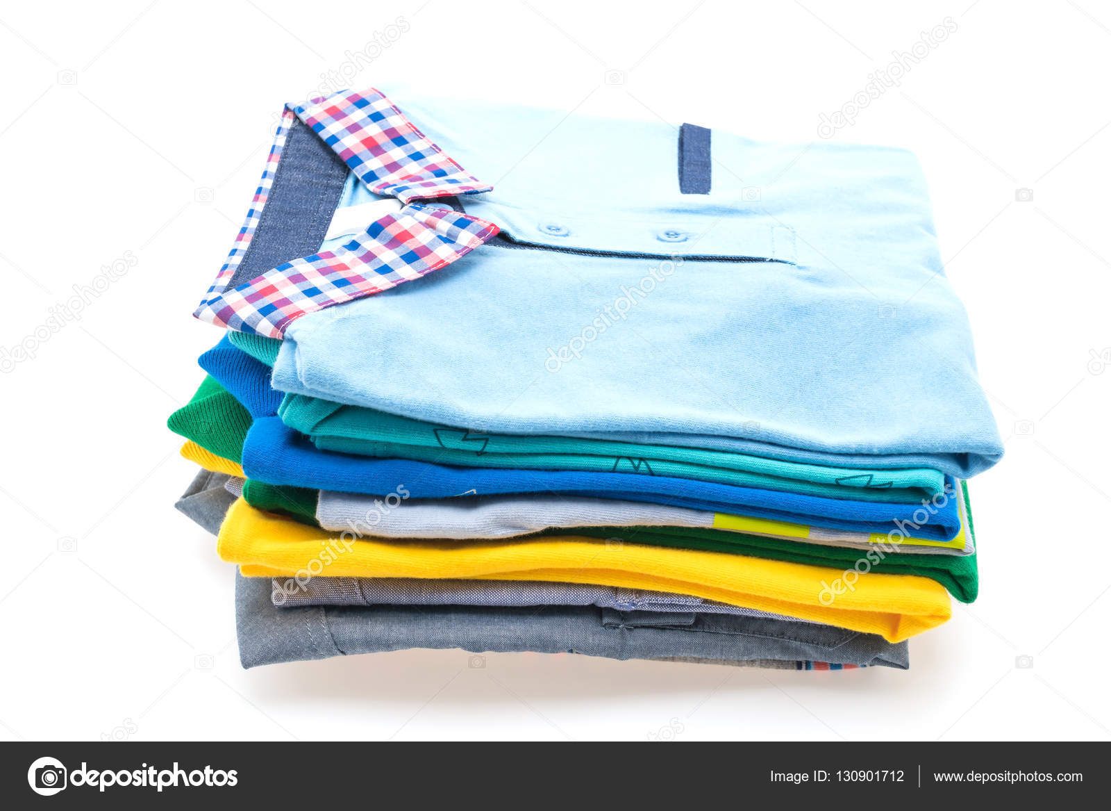 Stack of T Shirt and Polo Stock Photo by ©mrsiraphol 130901712