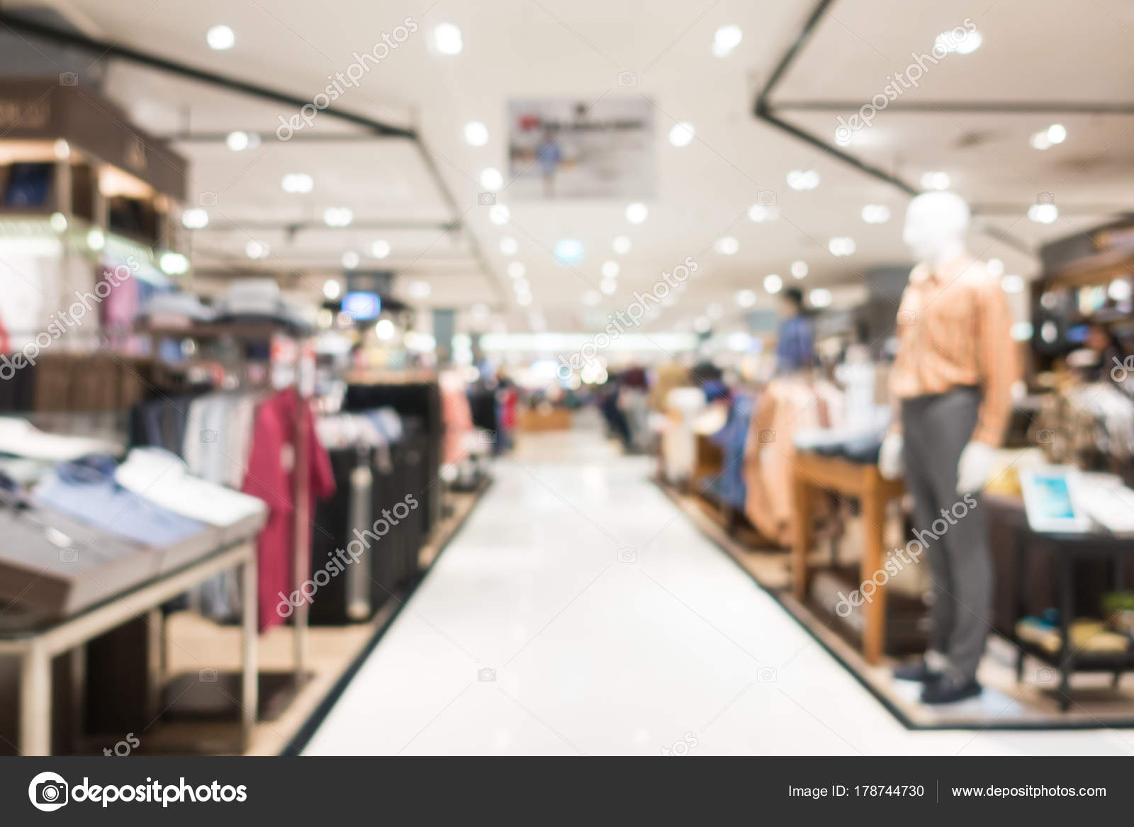 Abstract Blur Defocused Shopping Mall Department Store Interior ...