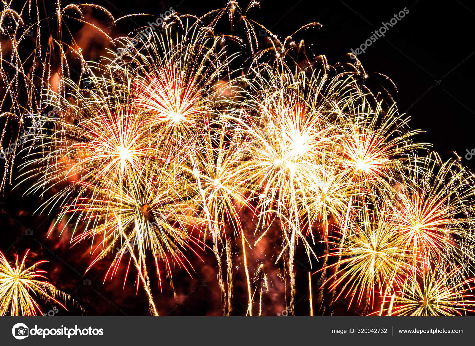 Beautiful firework display on sky at night for celebration Stock Photo ...