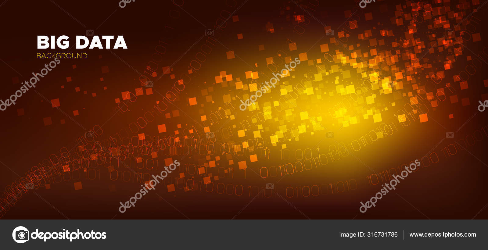 Matrix Background. Gold Science Wallpaper. Light Stock Vector by ...