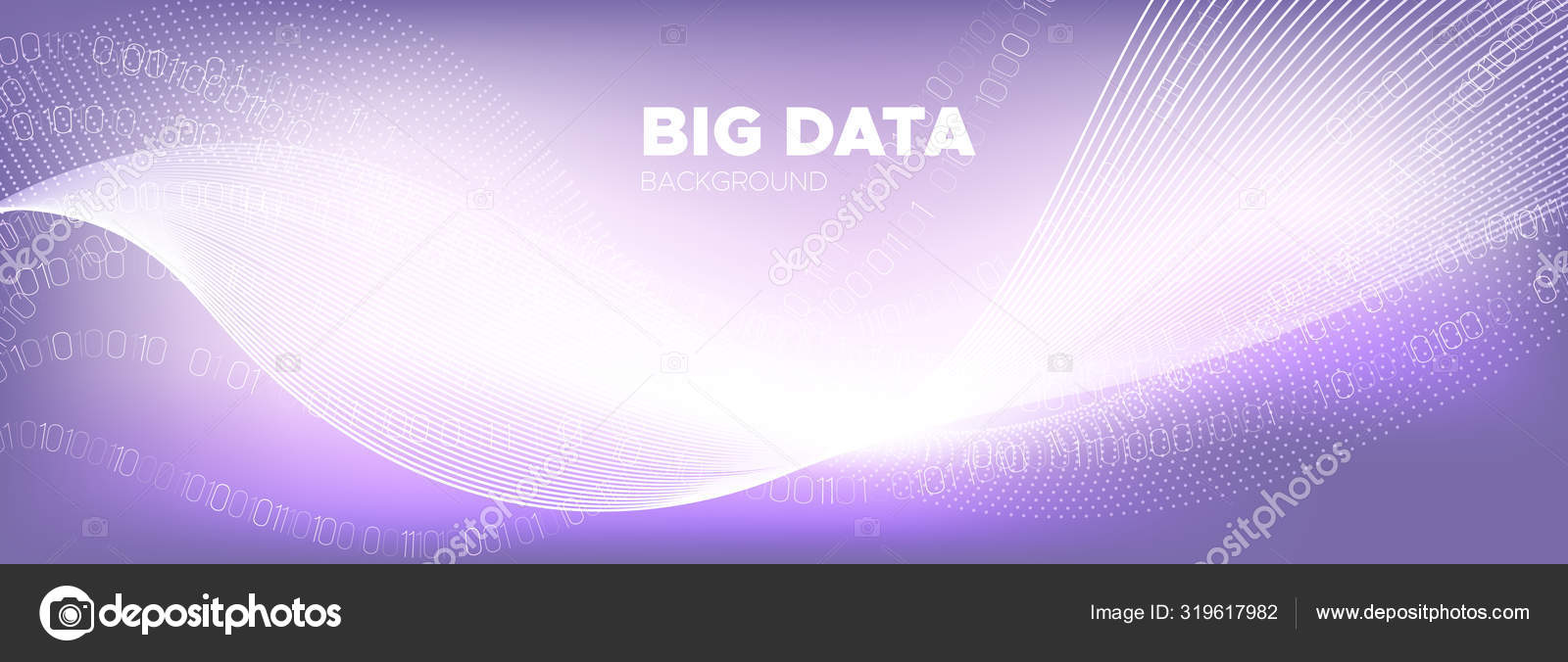 Big Data Analysis. White Digital Particles. Stock Vector Image by ...