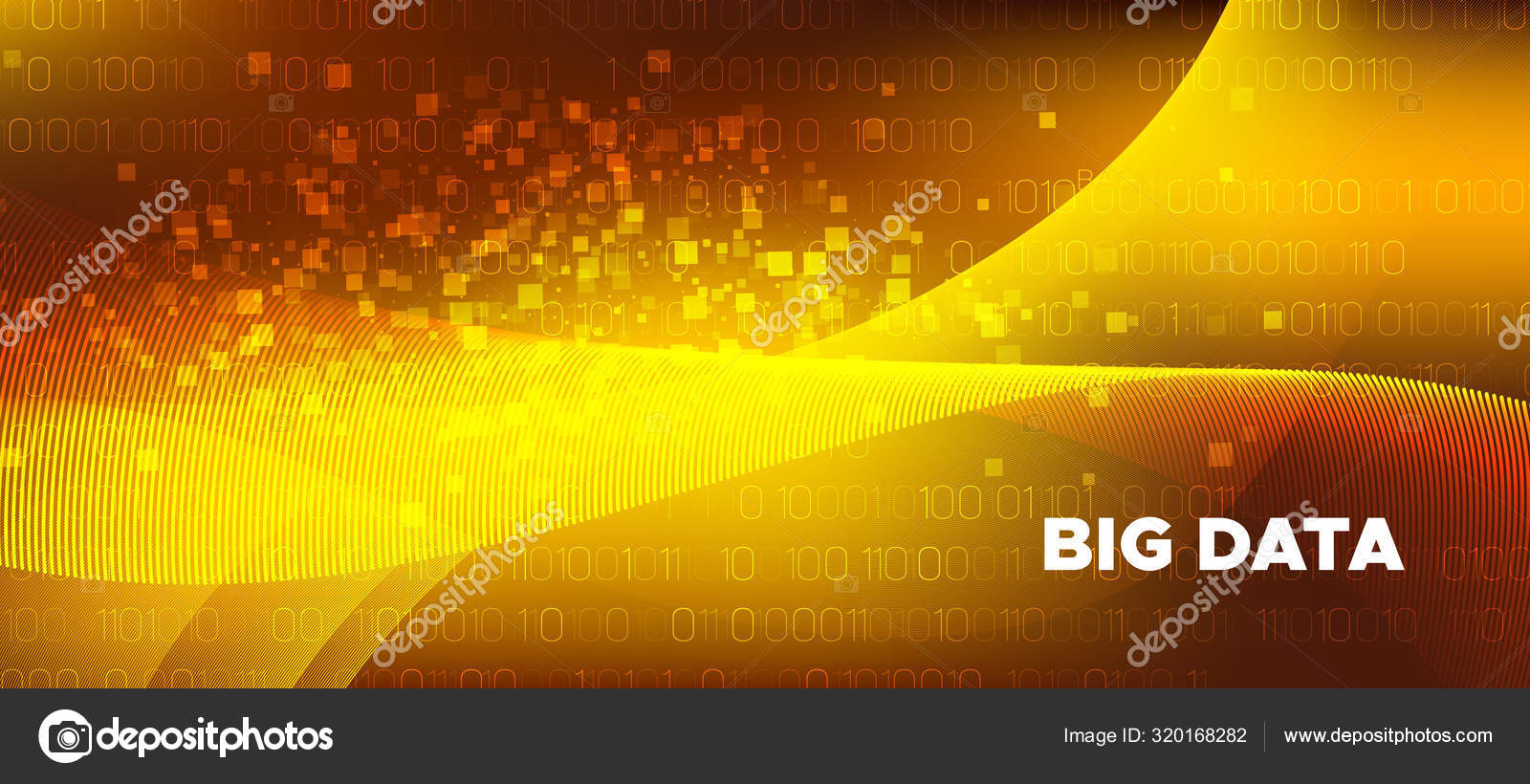 Matrix Data Stream. Gold Vector Science Flyer. Stock Vector by ©ingara ...