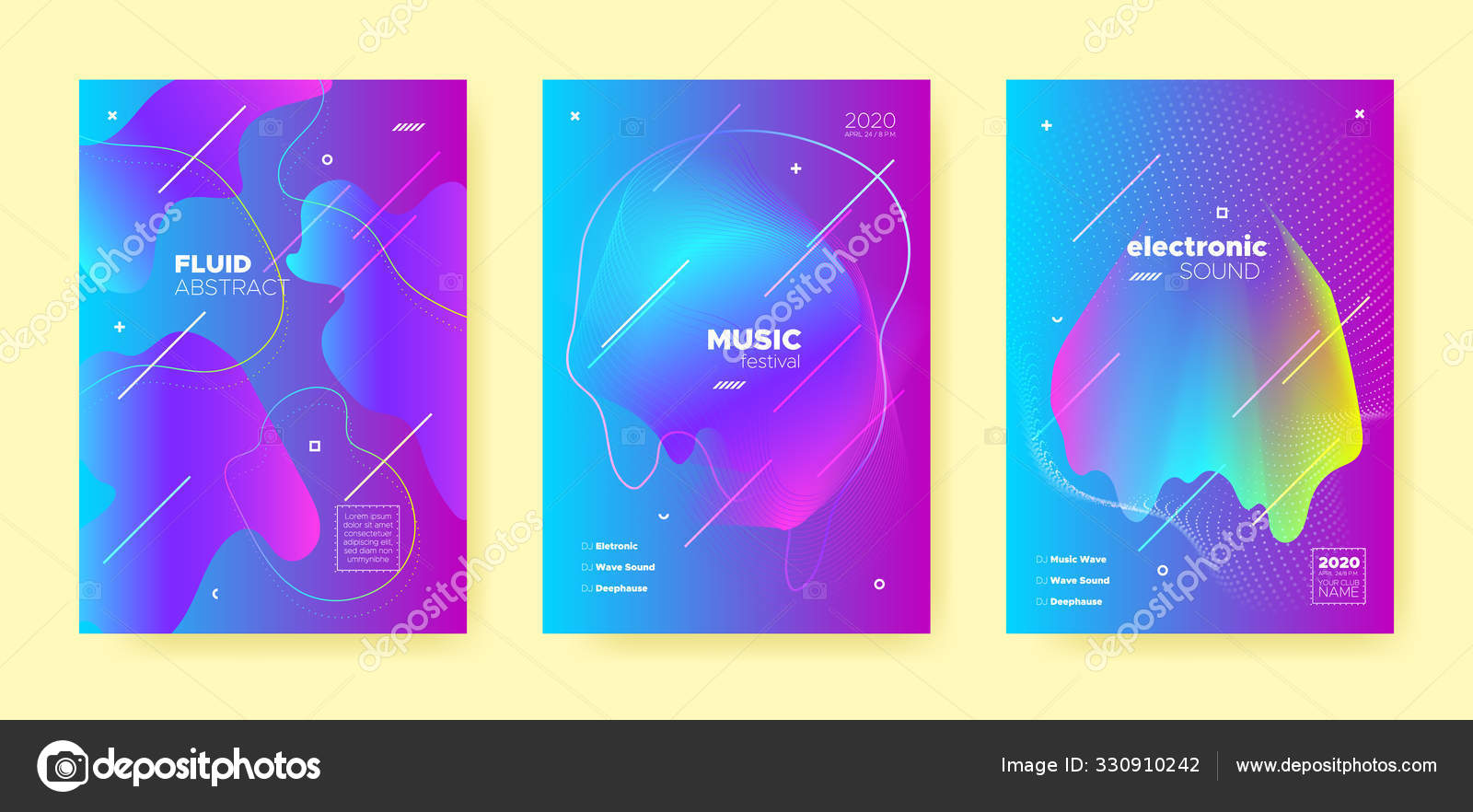 Blue Dance Music Poster. Abstract Gradient Blend. — Stock Photo ...