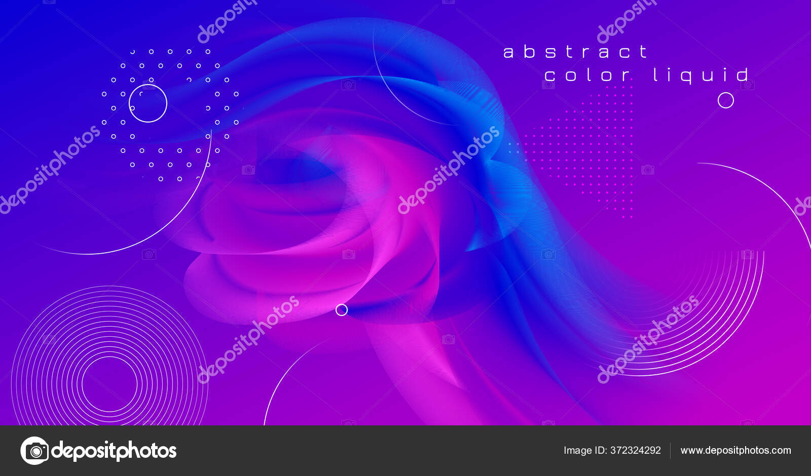 Pink 3d Futuristic Liquid. Vector Modern Design. Stock Vector by ...