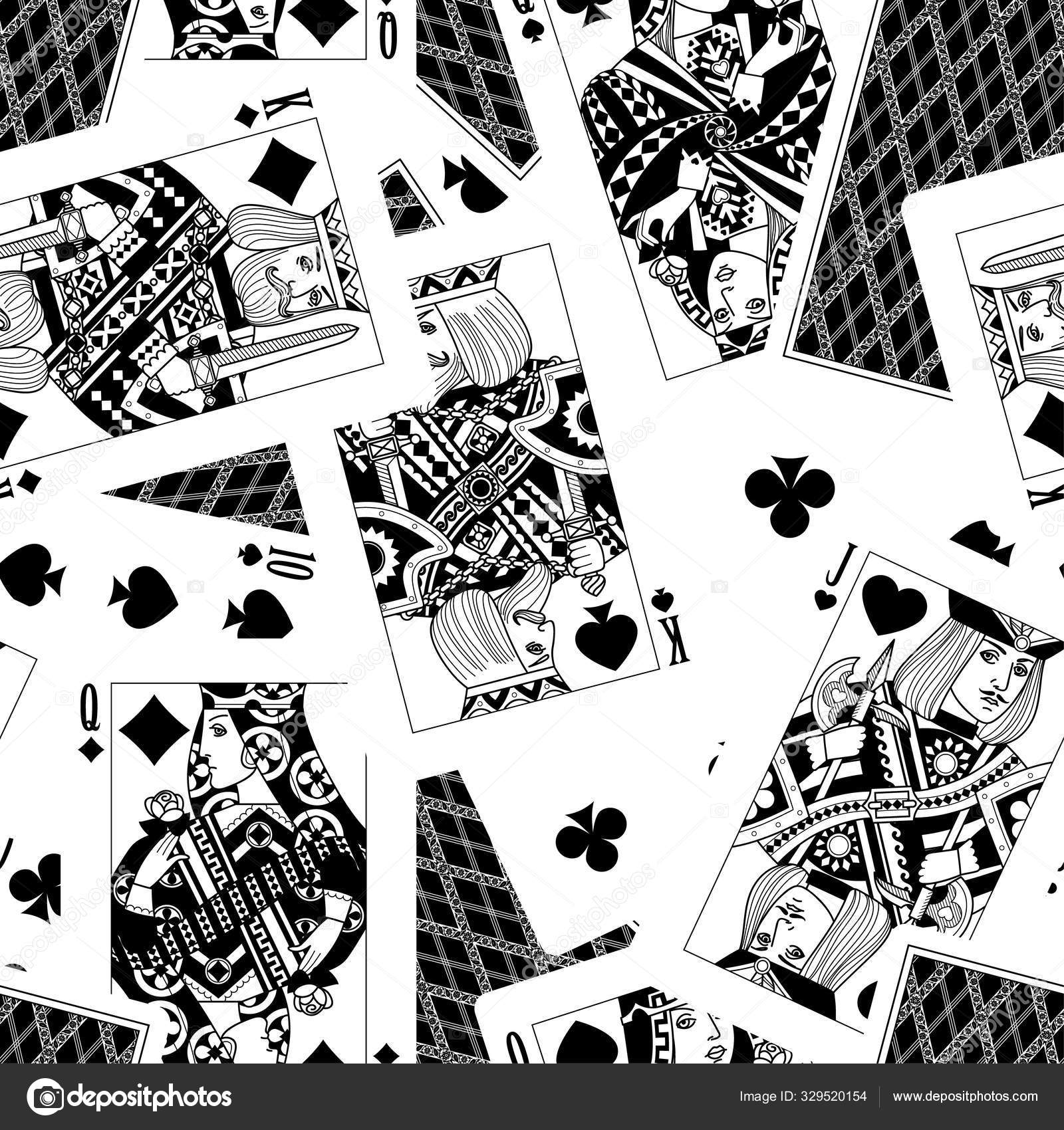 Playing cards seamless pattern background Stock Vector Image by ...
