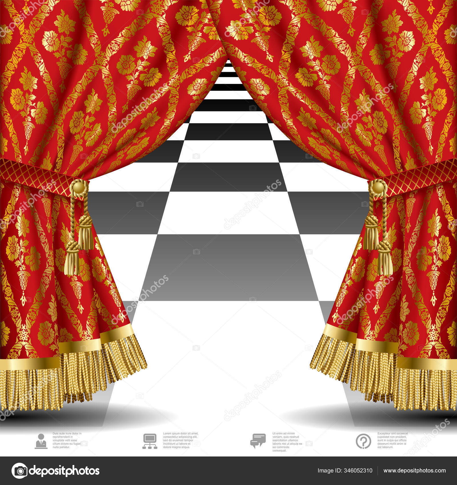 Square theater background. Stock Vector by ©maystra 346052310