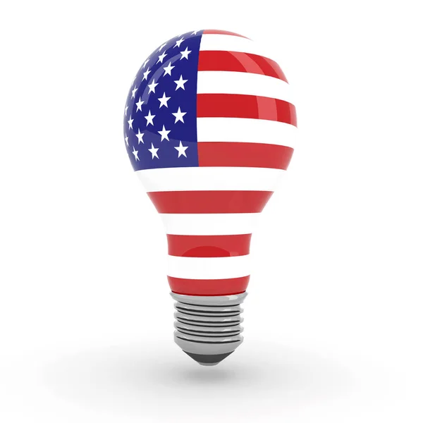 Bulb light with American flag Stock Photo by ©lina0486 84382632