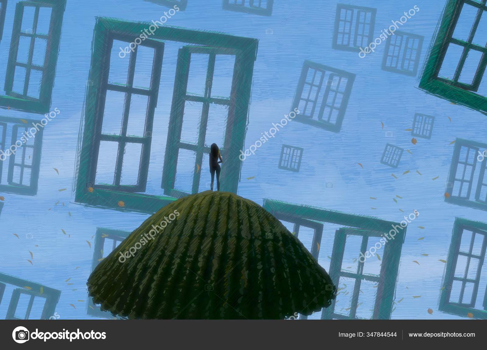 Abstract Background Human Silhouette Windows — Stock Photo ...