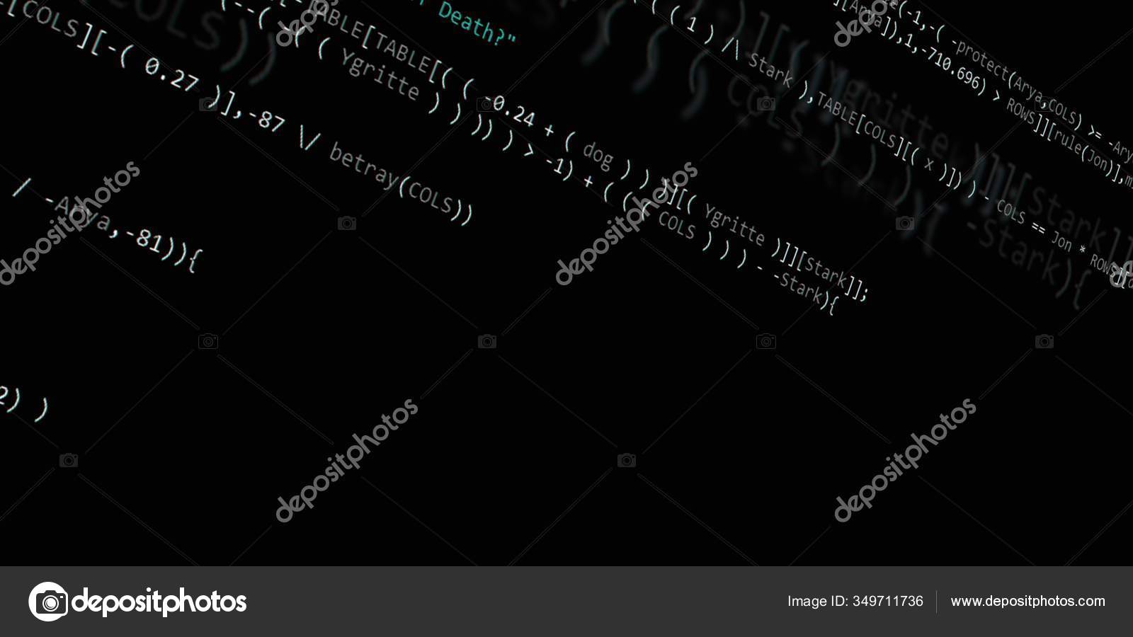 Software Developer Programming Code Abstract Modern Virtual Computer ...