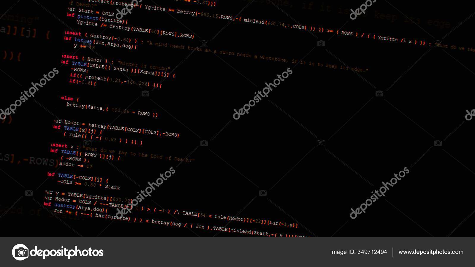 Software Developer Programming Code Abstract Modern Virtual Computer Script Work — Stock Photo ...