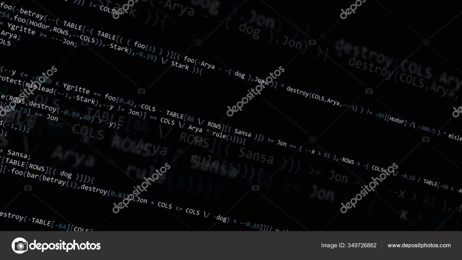 Software Developer Programming Code Abstract Modern Virtual Computer Script Work — Stock Photo ...