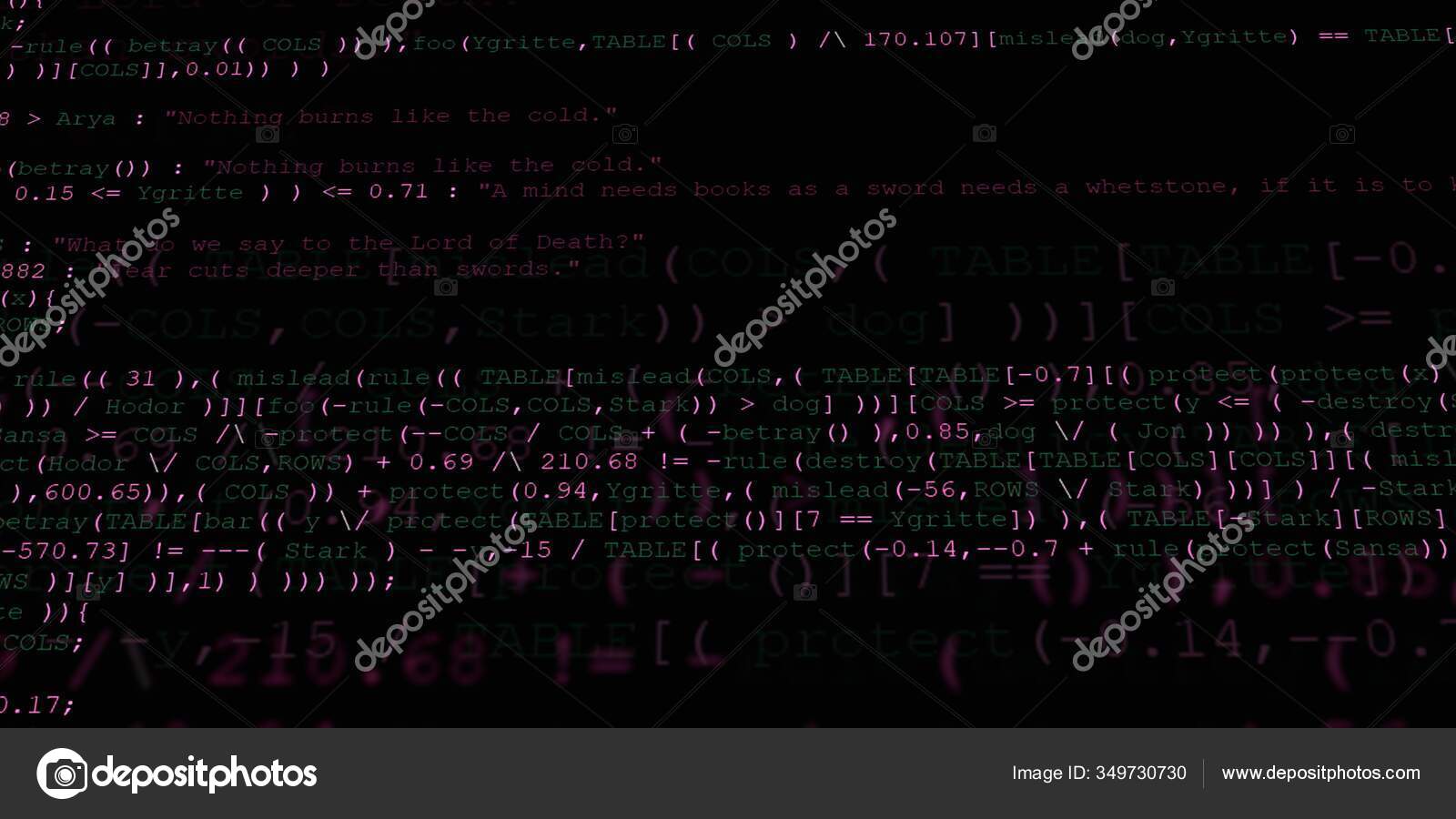 Software Developer Programming Code Abstract Modern Virtual Computer ...