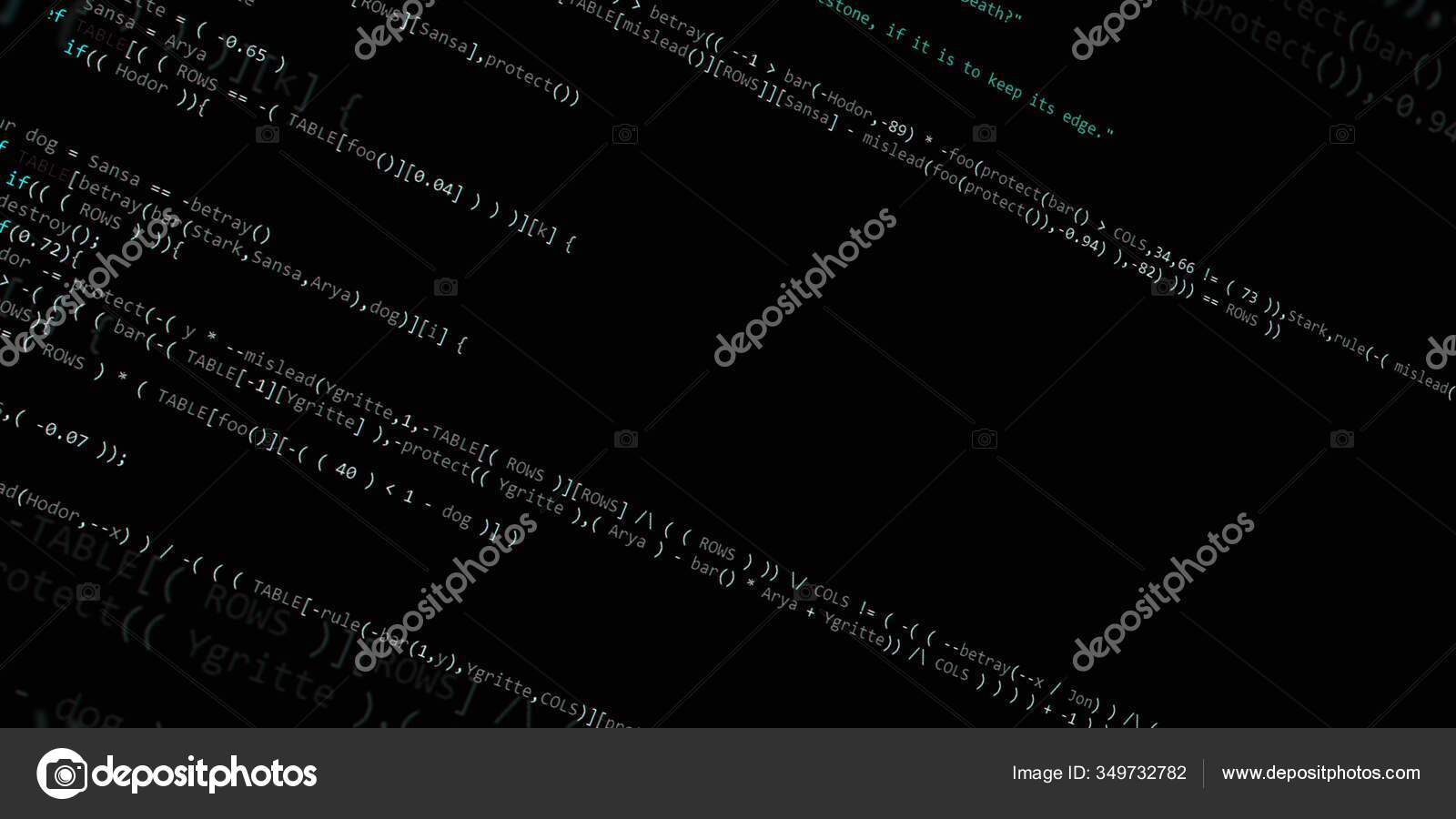 Software Developer Programming Code Abstract Modern Virtual Computer ...