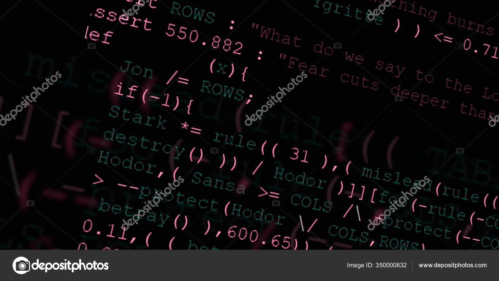 Software Developer Programming Code Abstract Modern Virtual Computer ...