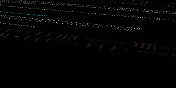 Software developer programming code. Abstract modern virtual computer script. Work of software ...