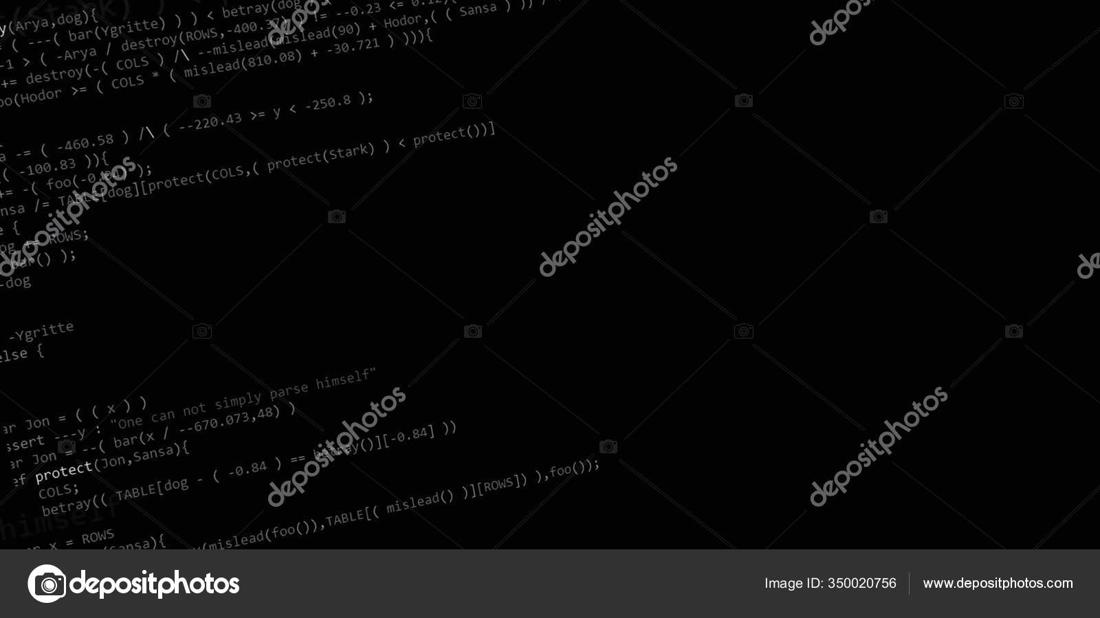 Software Developer Programming Code Abstract Modern Virtual Computer Script Work — Stock Photo ...