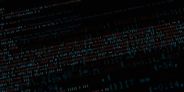 Software Developer Programming Code Abstract Modern Virtual Computer Script Work — Stock Photo ...