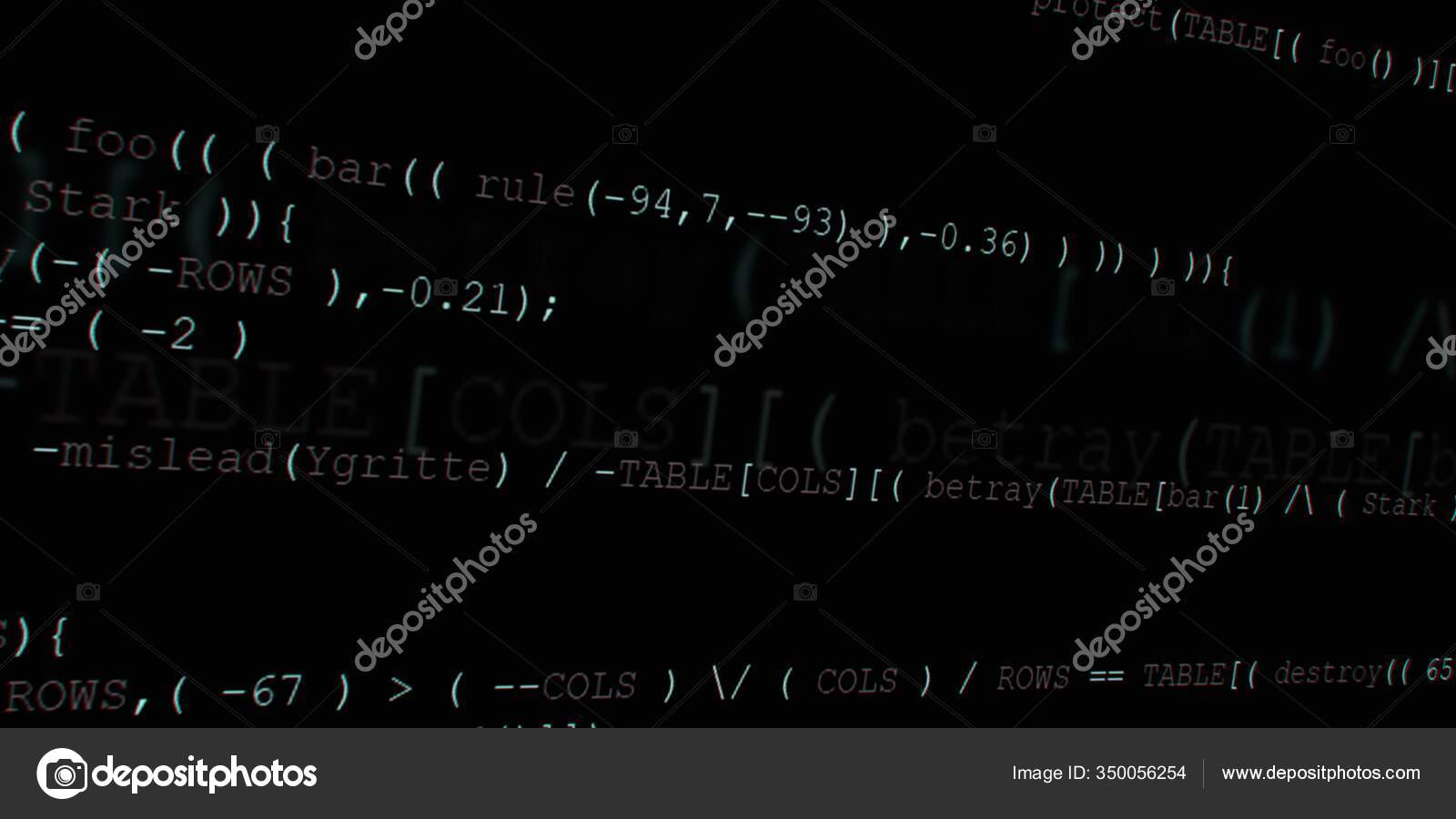 Software Developer Programming Code Abstract Modern Virtual Computer Script Work — Stock Photo ...