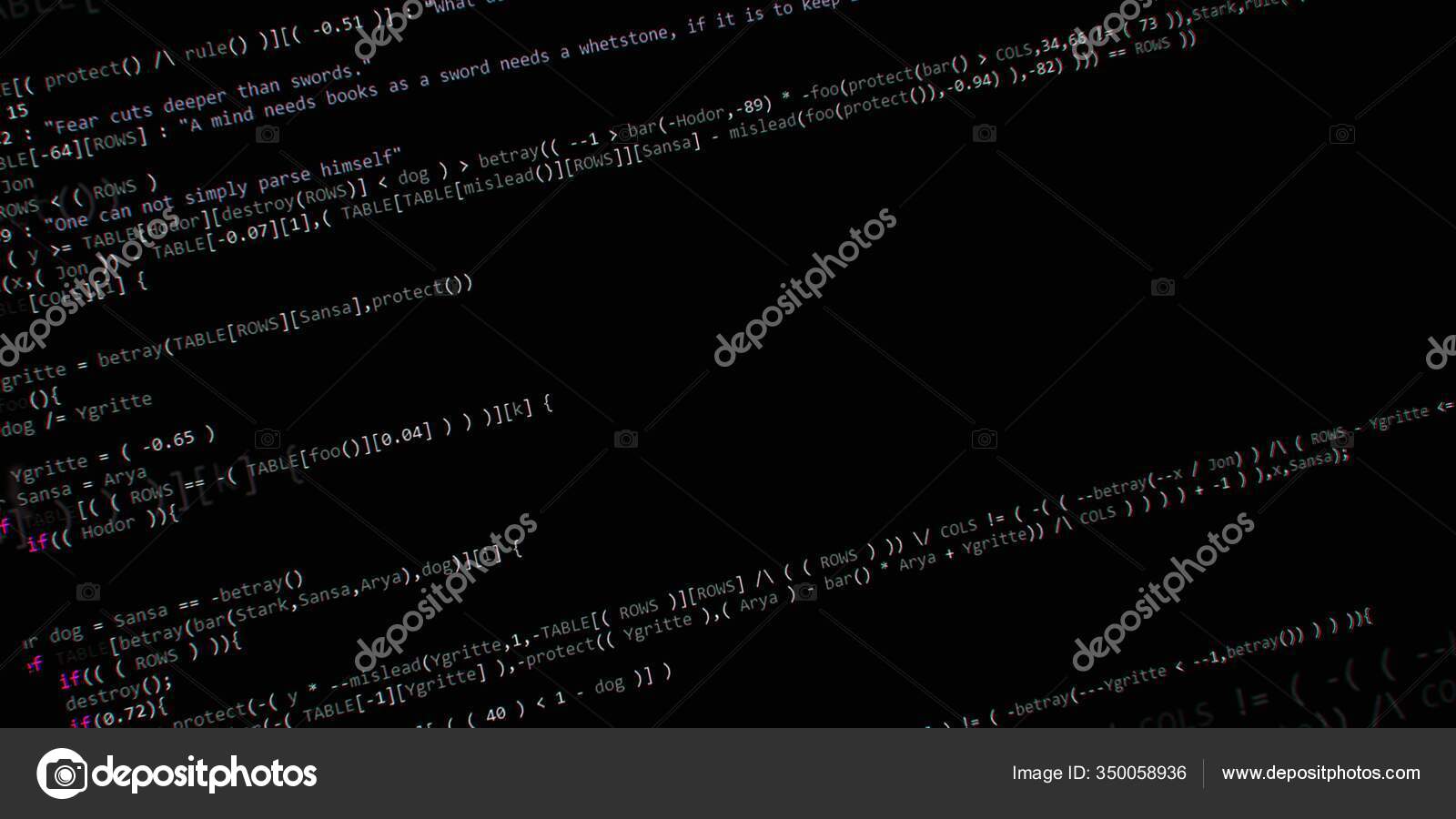 Software Developer Programming Code Abstract Modern Virtual Computer ...