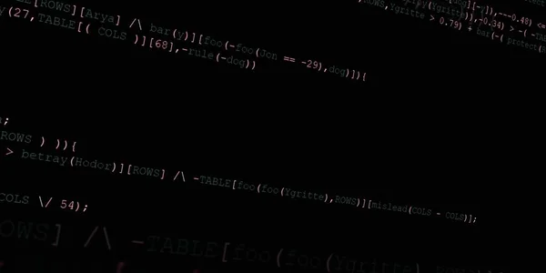 Software developer programming code. Abstract modern virtual computer ...
