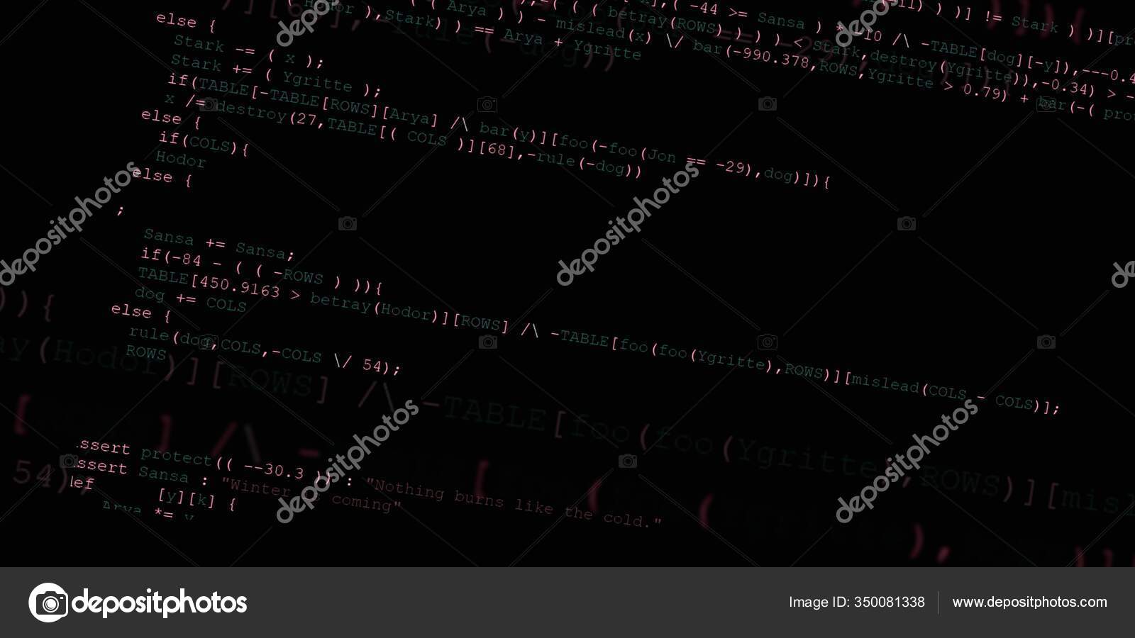 Software Developer Programming Code Abstract Modern Virtual Computer ...