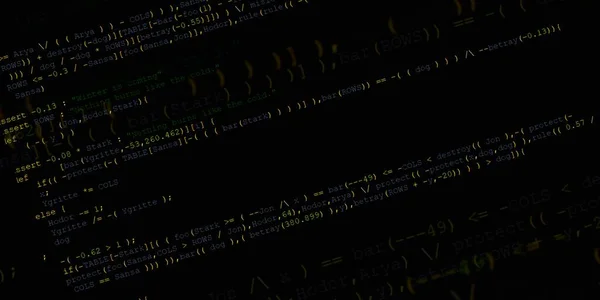 Software Developer Programming Code Abstract Modern Virtual Computer Script Work — Stock Photo ...