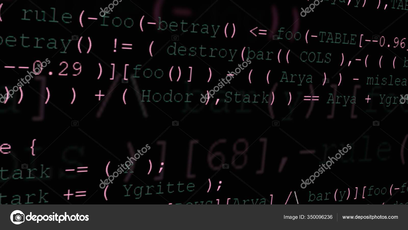 Software Developer Programming Code Abstract Modern Virtual Computer ...