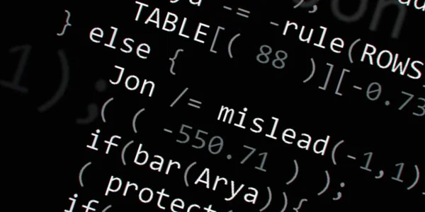 Software Developer Programming Code Abstract Modern Virtual Computer Script Work Stock Photo by ...