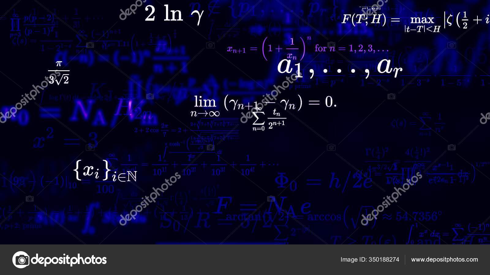 Mathematics Background Formulas Seamless Illustration Abstract Pattern ...