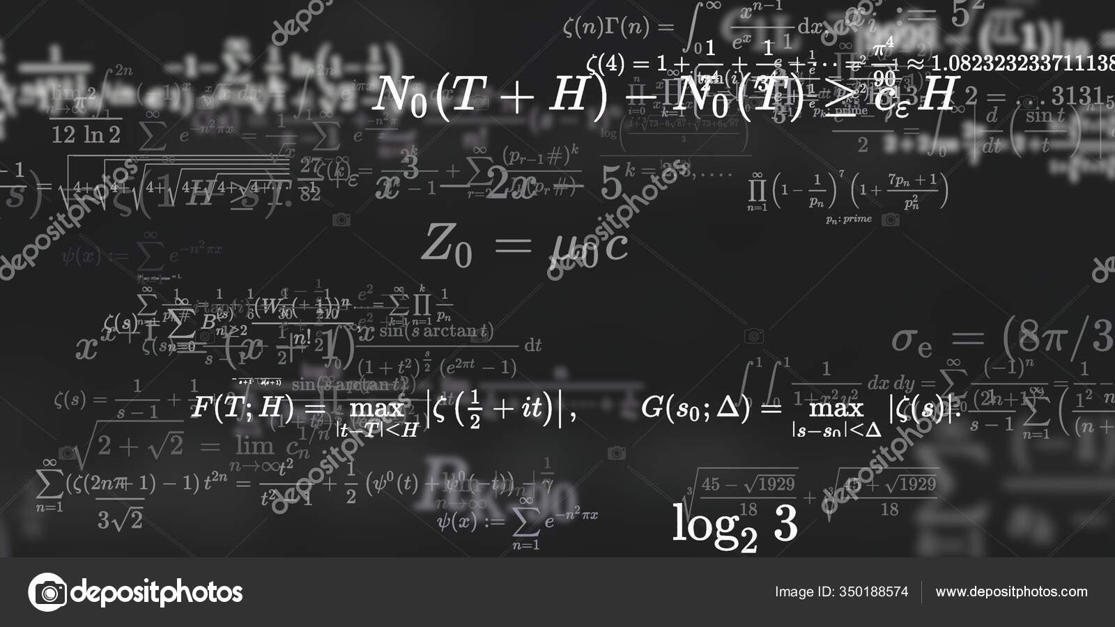 Mathematics Background Formulas Seamless Illustration — Stock Photo ...