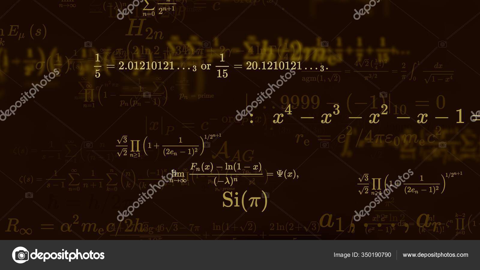 Mathematics Background Formulas Seamless Illustration — Stock Photo ...