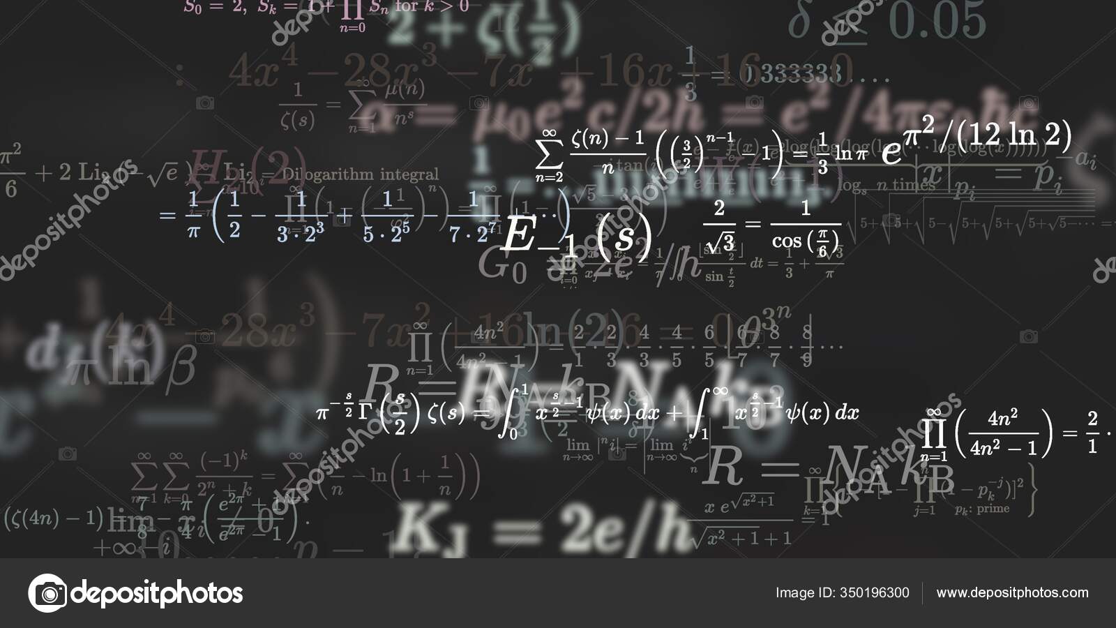 Mathematics Background Formulas Seamless Illustration — Stock Photo ...