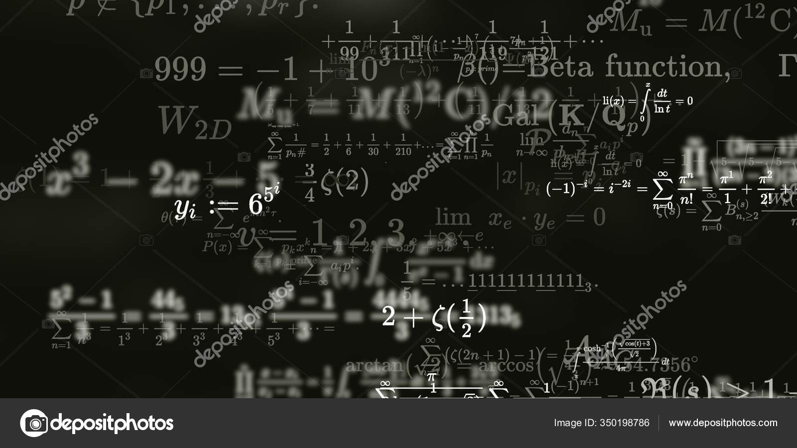 Mathematics Background Formulas Seamless Illustration Abstract Pattern ...