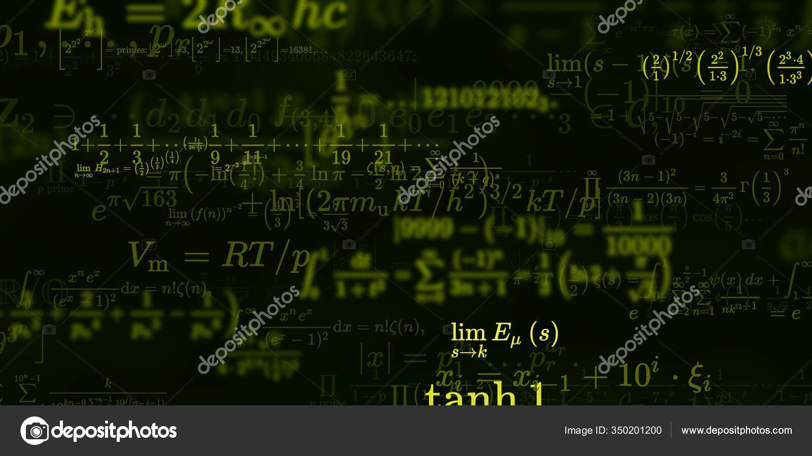 Mathematics Background Formulas Seamless Illustration — Stock Photo ...